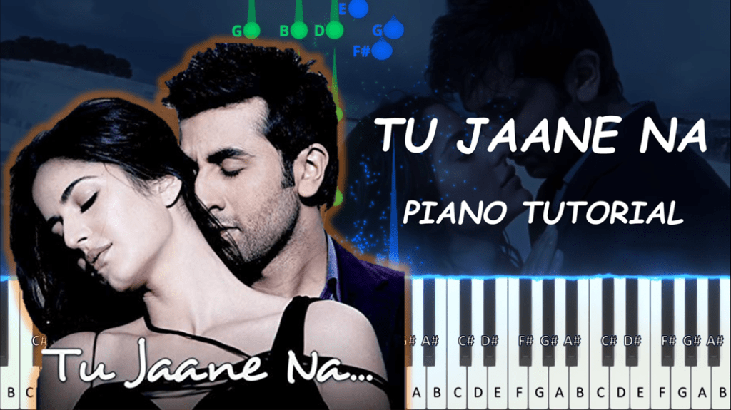 Tu Jaane Na (Sheet Music + English Notes + MIDI) - Piano Tutorial